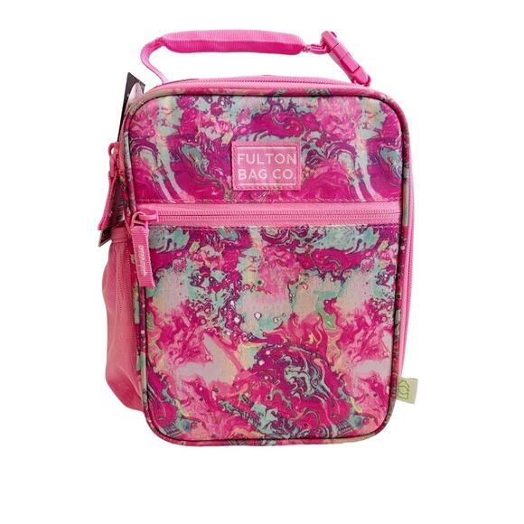 Fulton Bag Co | Kitchen | Nwt Fulton Bag Co Pink Swirl Upright Lunch ...